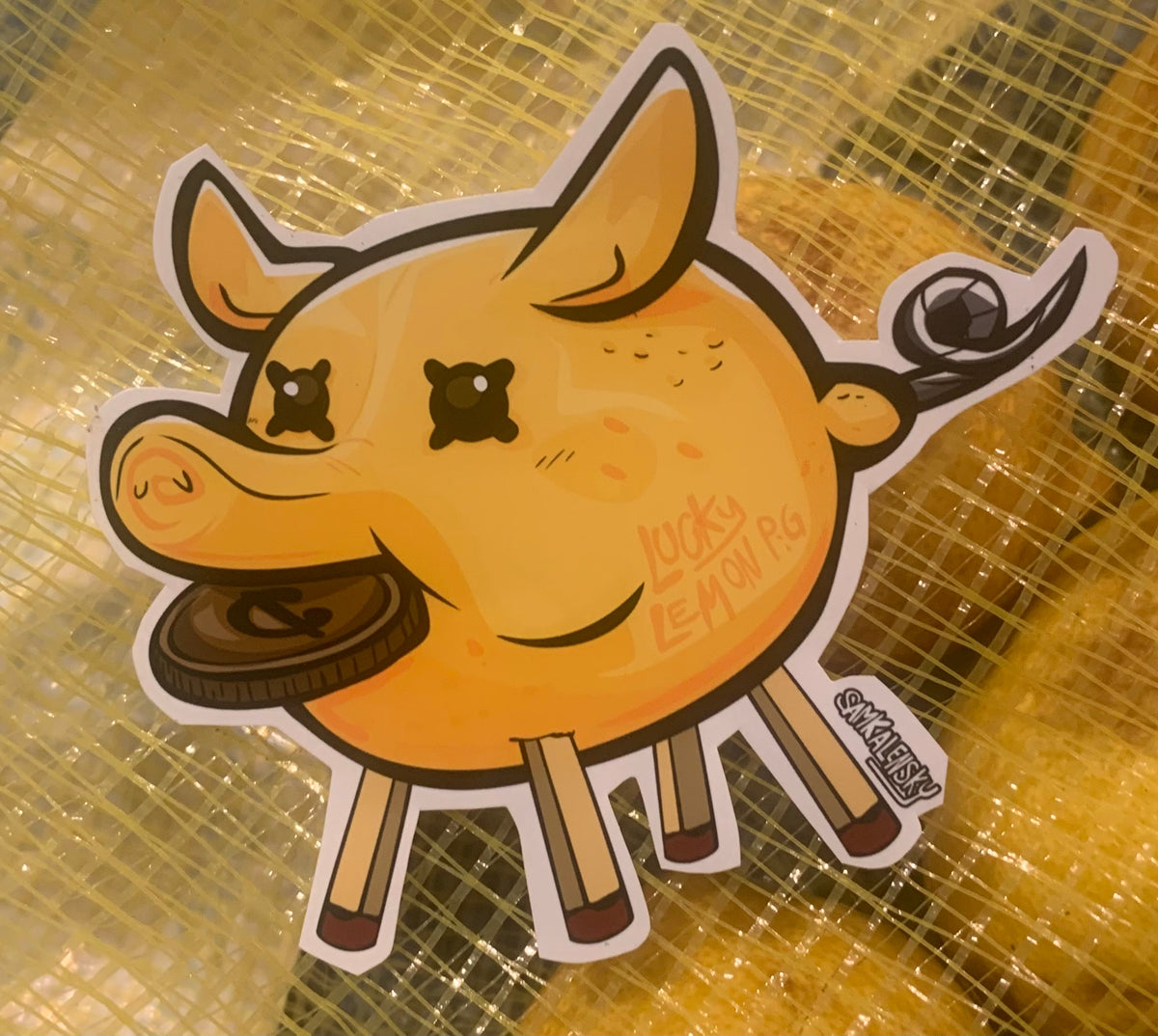 Lucky Lemon Pigs - [folktoy/charm] – Sam kalensky