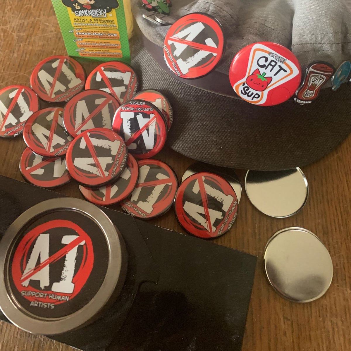 Support Human Artists - Badge or Sticker – Sam kalensky